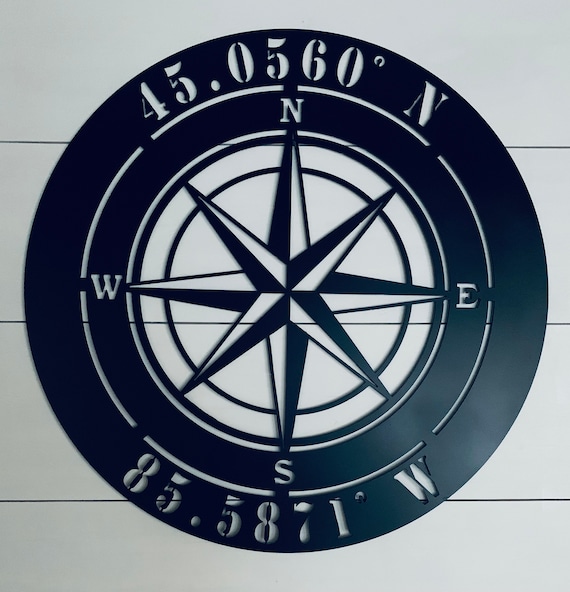 Custom Personalized Nautical Compass Metal Sign Metal Art - Etsy