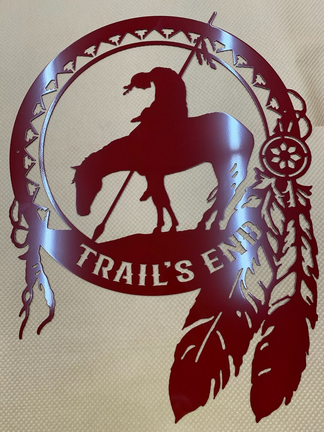 End of the Trail - Personalized Metal Wall Sign - Metal Art - Etsy