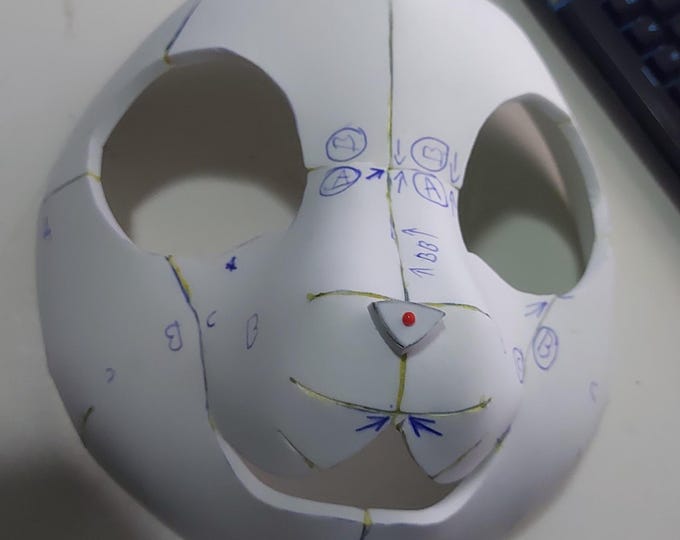 PDF PATTERN Small Cat DEX Kemono 'k-fusion' Fursuit Head Base - Digital ...