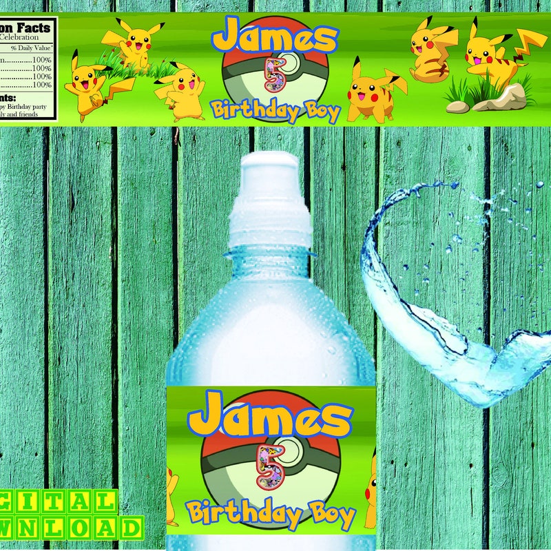 Pikachu Water Bottles - Etsy