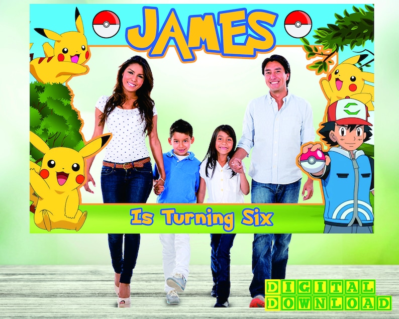 Pikachu Photo Booth Frame, Pikachu Selfie Frame, Pikachu Frame, Pikachu ...