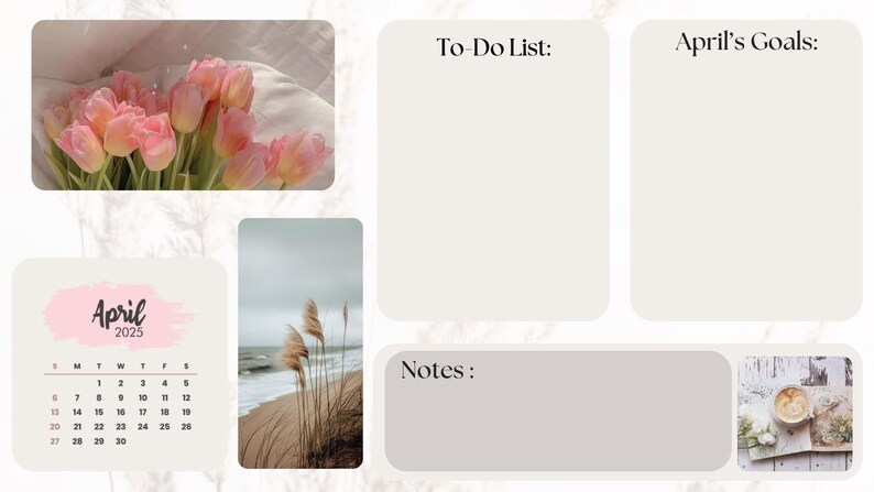 April 2025 Neutral Aesthetic Desktop Wallpaper | Minimalist Background ...