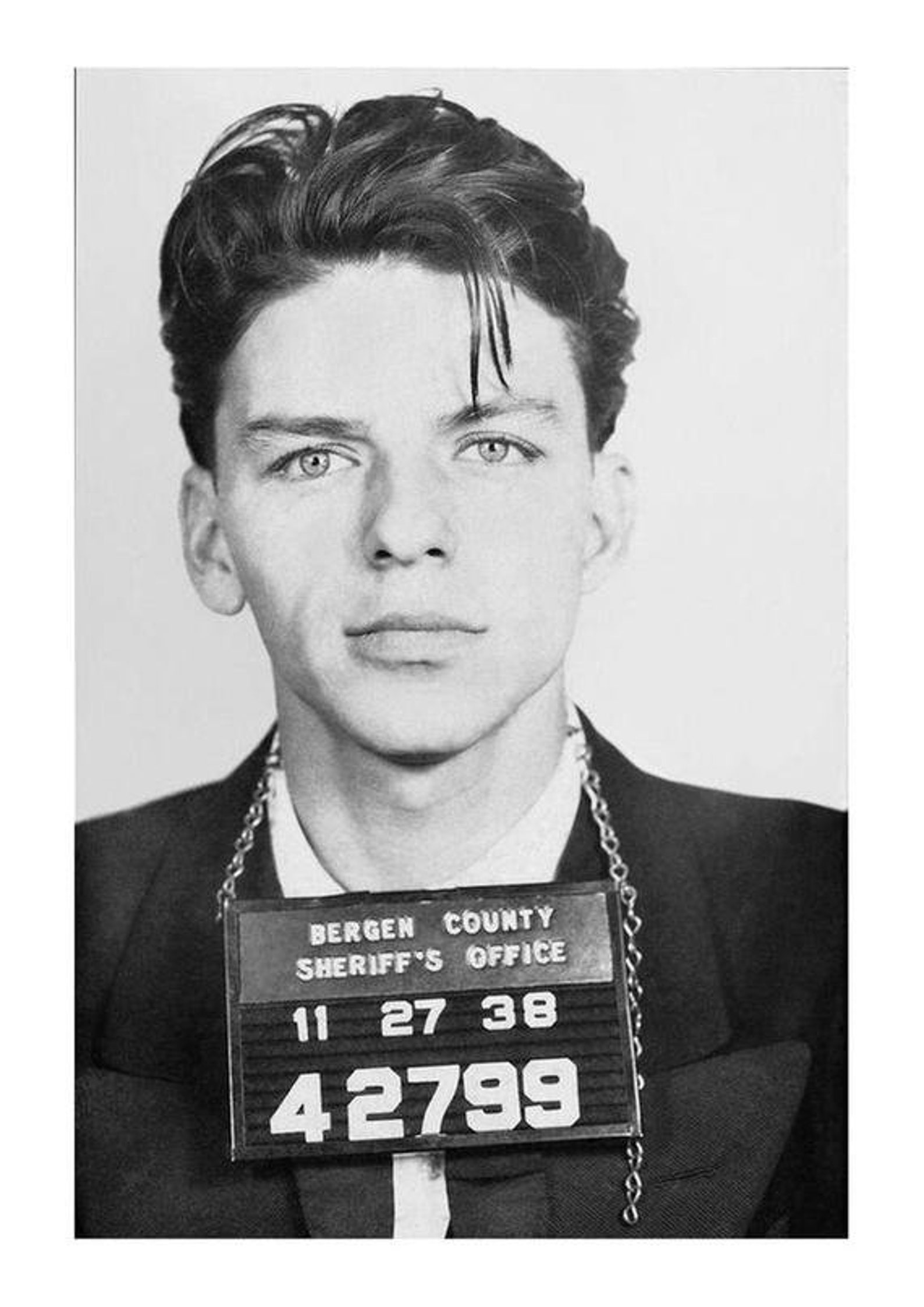 Celebrity Mugshot Frank Sinatra Famous Felon Poster Etsy