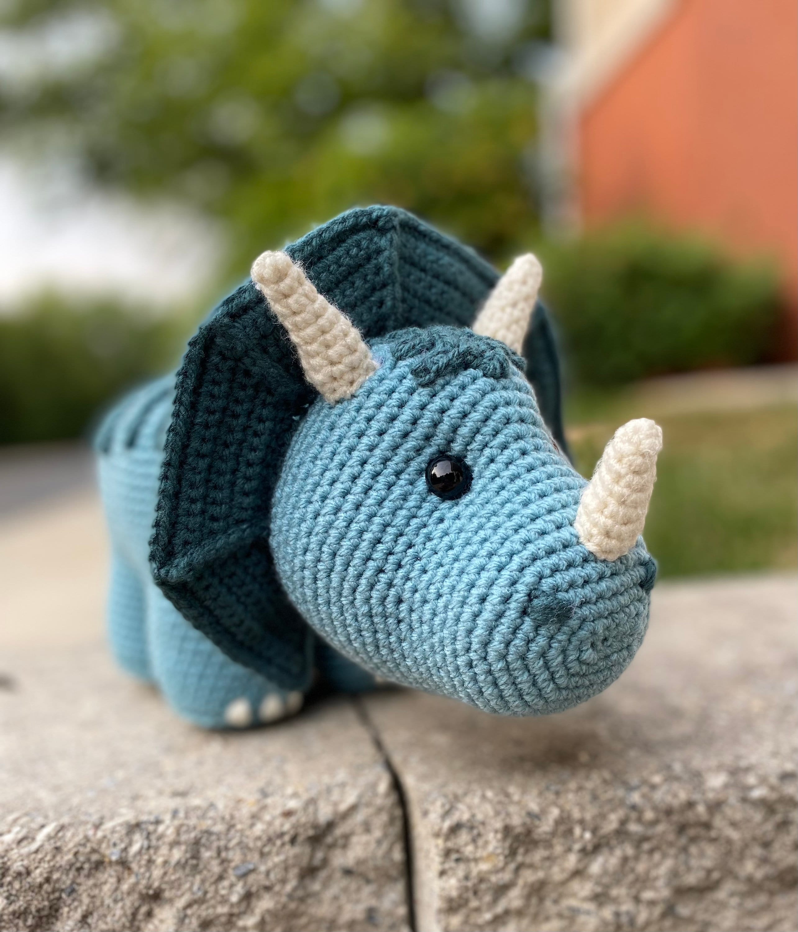 Crochet Triceratops Pattern - Etsy