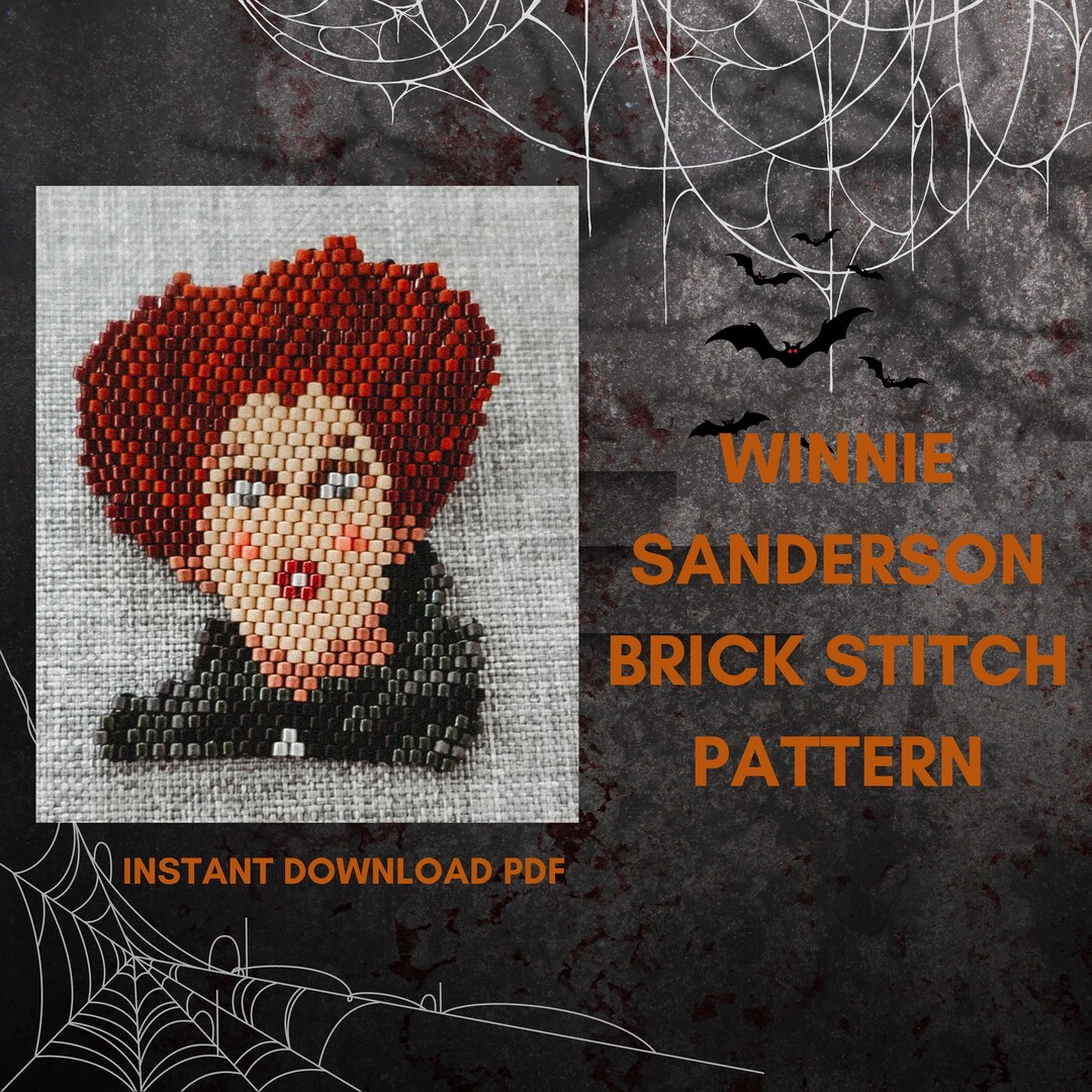Halloween Brick Stitch Pattern , Hocus Focus Pdf Pattern, Seed Bead ...