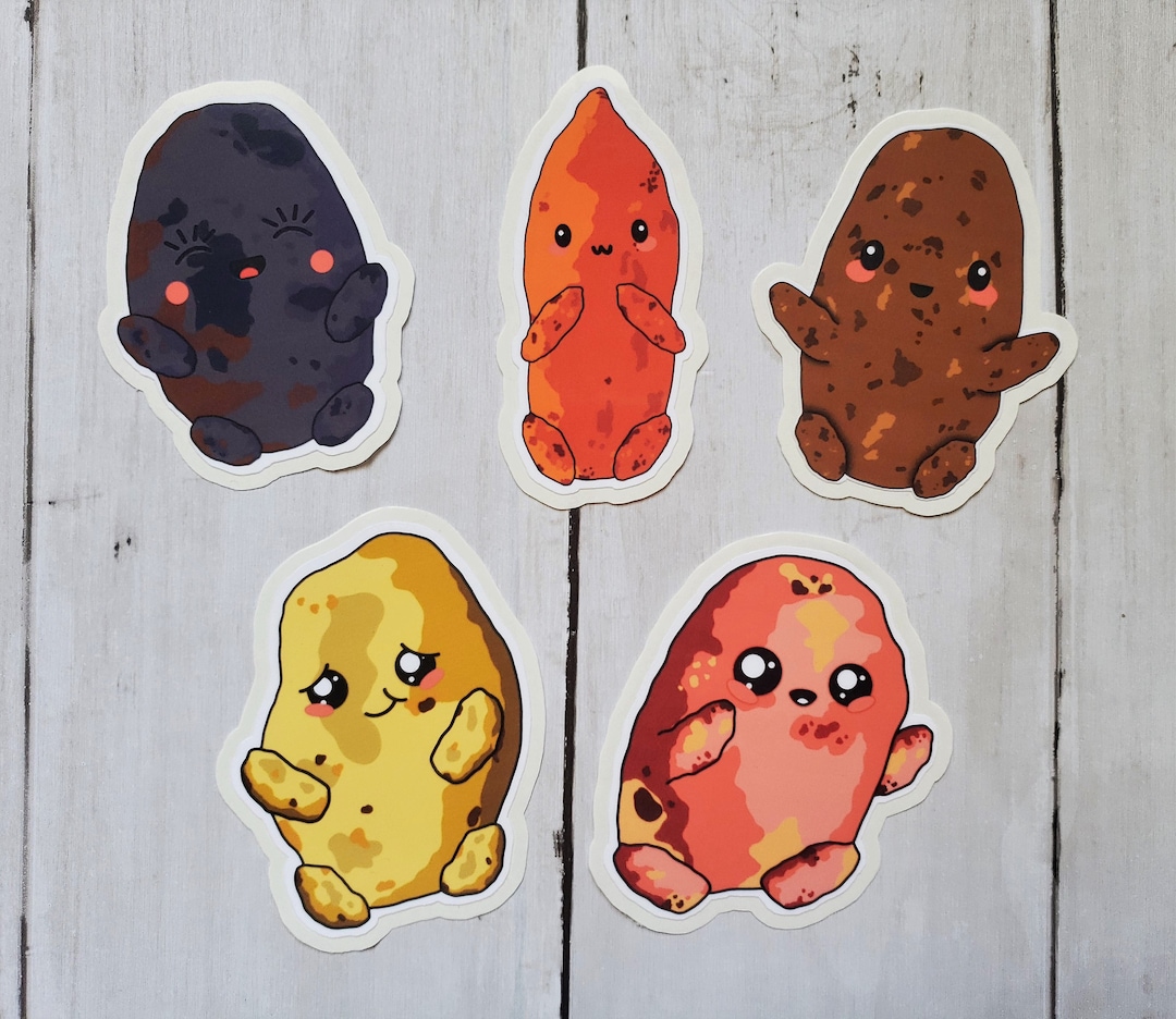 Potato Stickers, Potato Sticker Pack, Sticker Pack, Potatoes, Vegetable ...