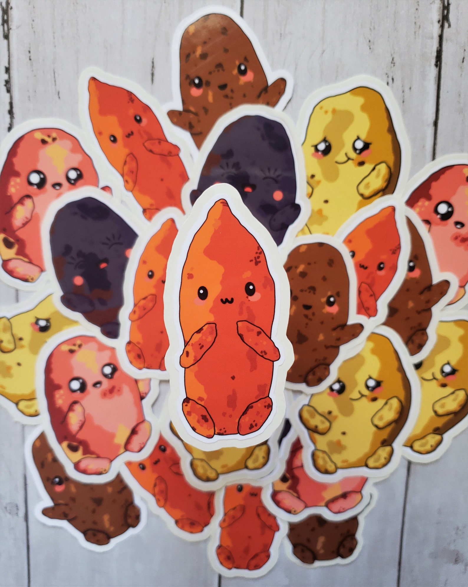 Potato Stickers, Potato Sticker Pack, Sticker Pack, Potatoes, Vegetable ...