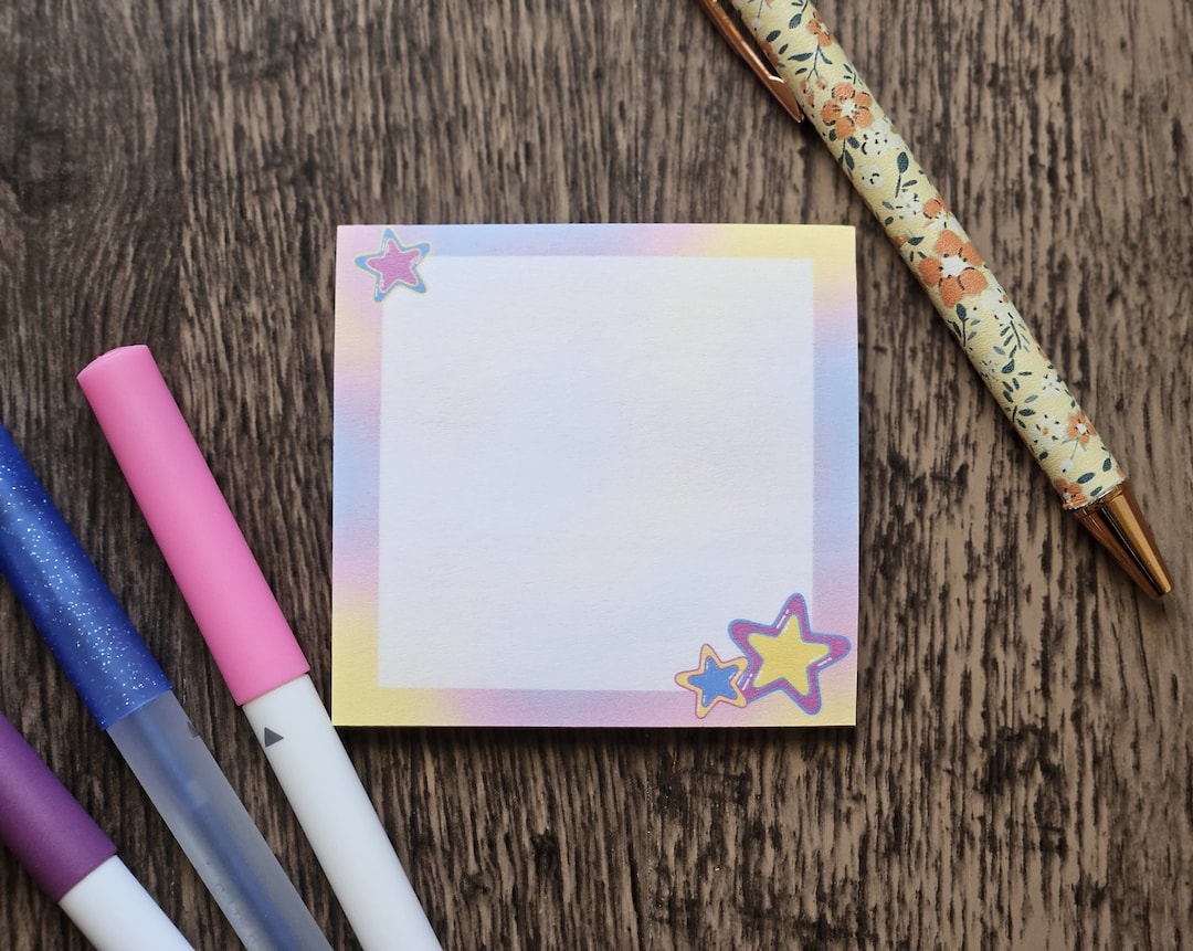 Sticky Notes, Post Its, Sunflower, Mushroom, Moon, Stars, Rainbow ...