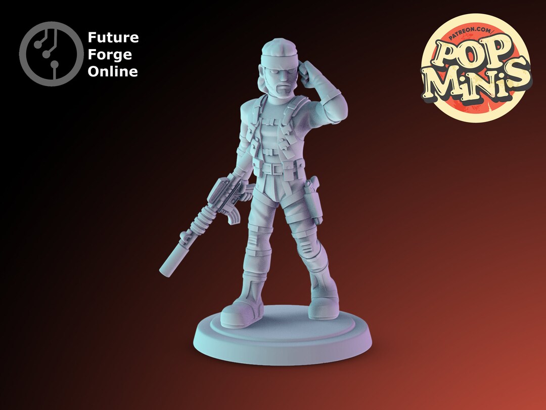 Solid Snake Miniature | Metal Gear Solid | Designed by Pop Minis - Etsy UK