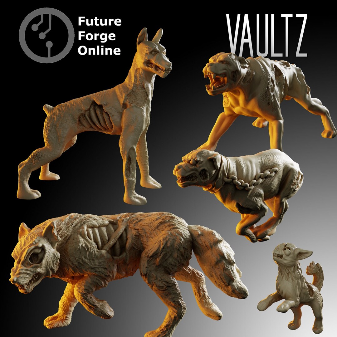 Zombie Dogs | Miniature Model | Designed by Vault Z - Etsy UK