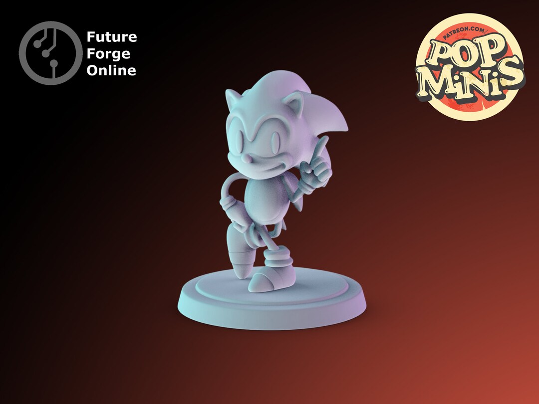 Sonic Miniature | Sonic the Hedgehog | Designed by Pop Minis - Etsy UK