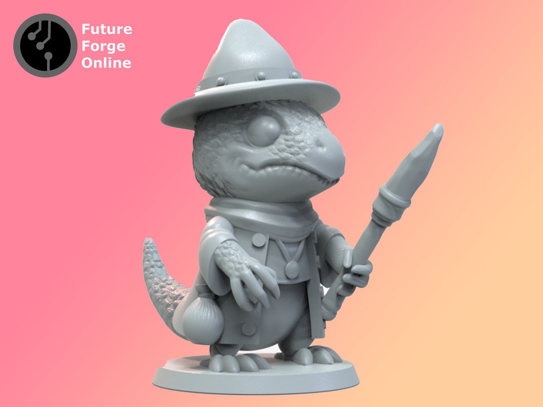 Lizard 30mm Tall Chibi Animal Heroes Designed by Seahorse3d - Etsy
