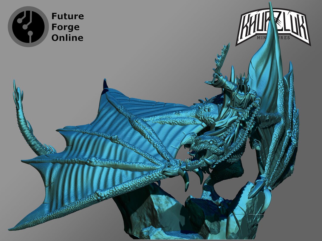 Wraith King on Fell Beast | 28mm Scale Ringwraiths | Designed by ...