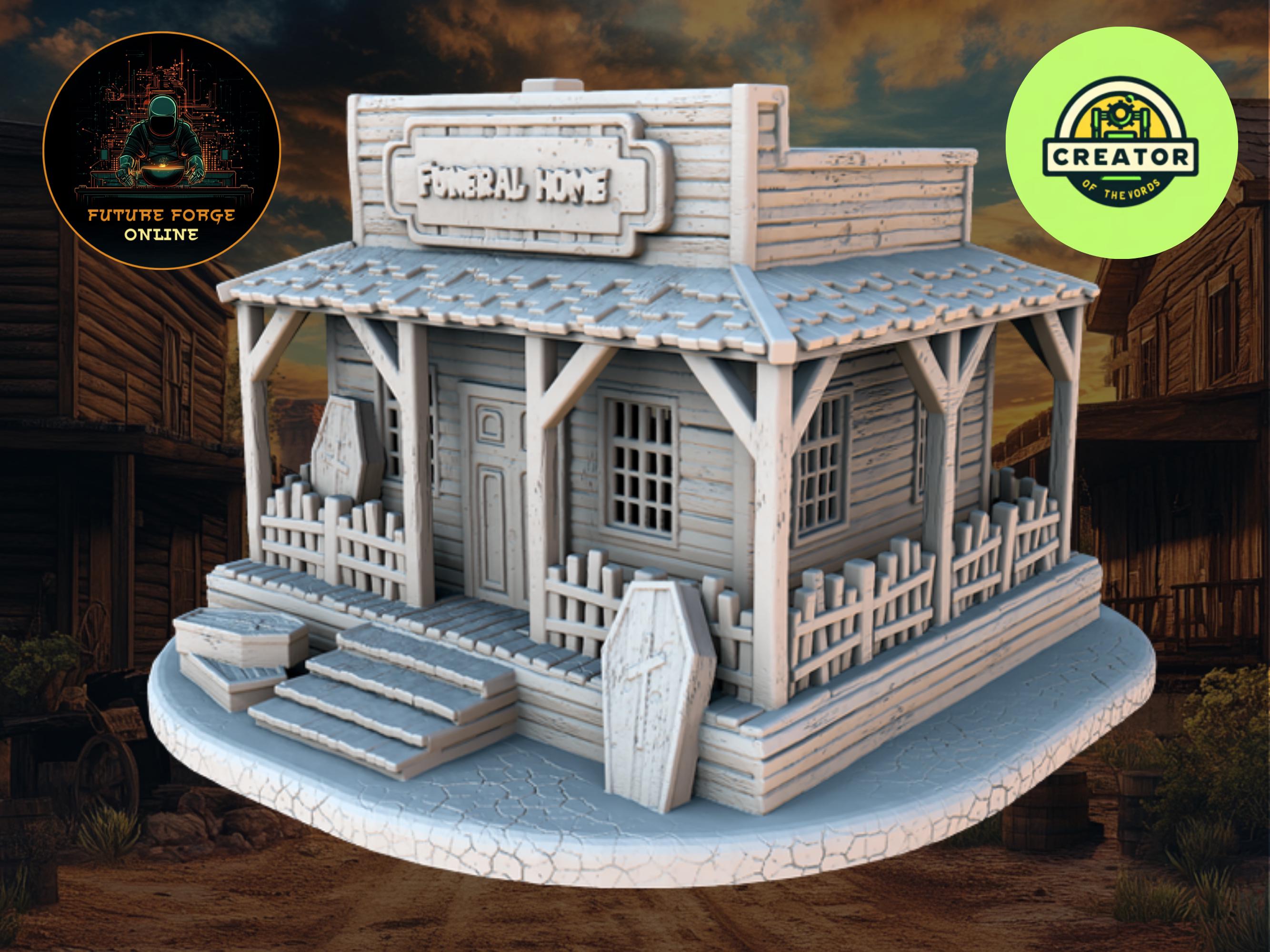 Wild West Funeral Home | 28mm Scale Building | 3D Printed Wargaming and ...