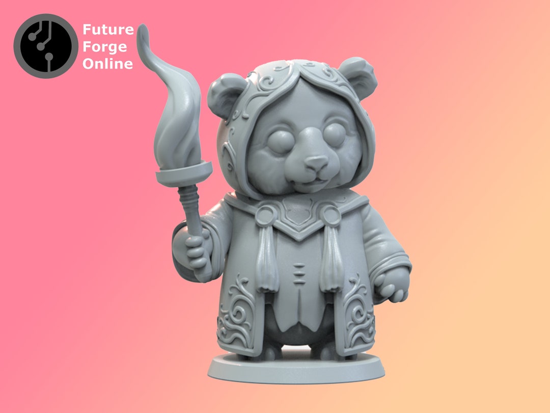 Panda 35mm Tall Chibi Animal Heroes Designed by - Etsy