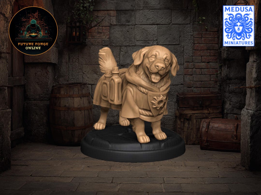 Golden Retriever Potion Carrier Miniature | Dungeon Dogs | Designed by ...