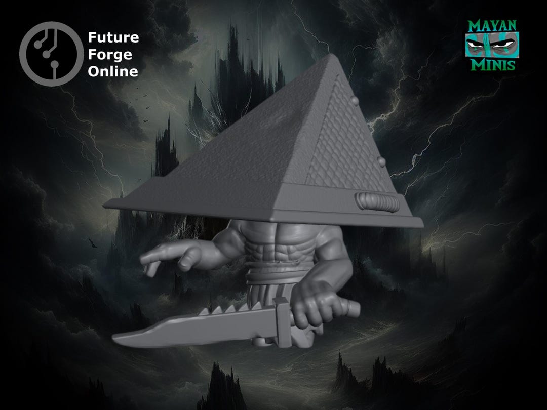 Pyramid Head | 40mm Tall | Chibi Baddies | Designed by Mayan Minis ...