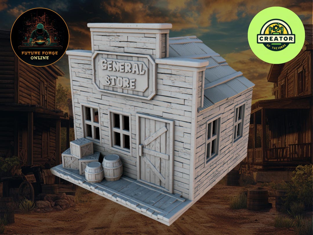 Wild West General Store | 28mm Scale Building | 3D Printed Wargaming ...