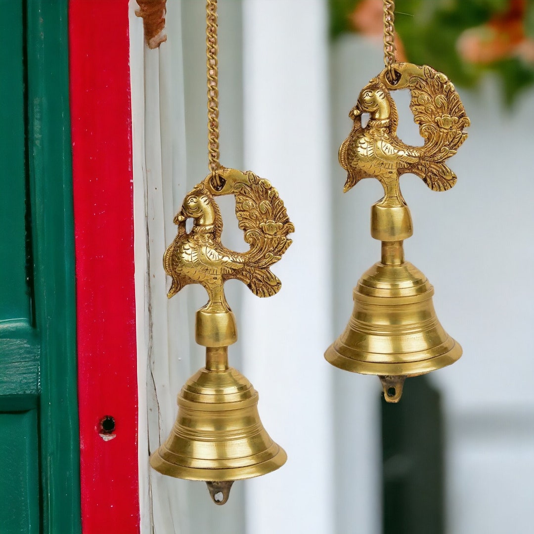 Peacock Brass Decorative Hanging Bells for Home Decoration - Etsy