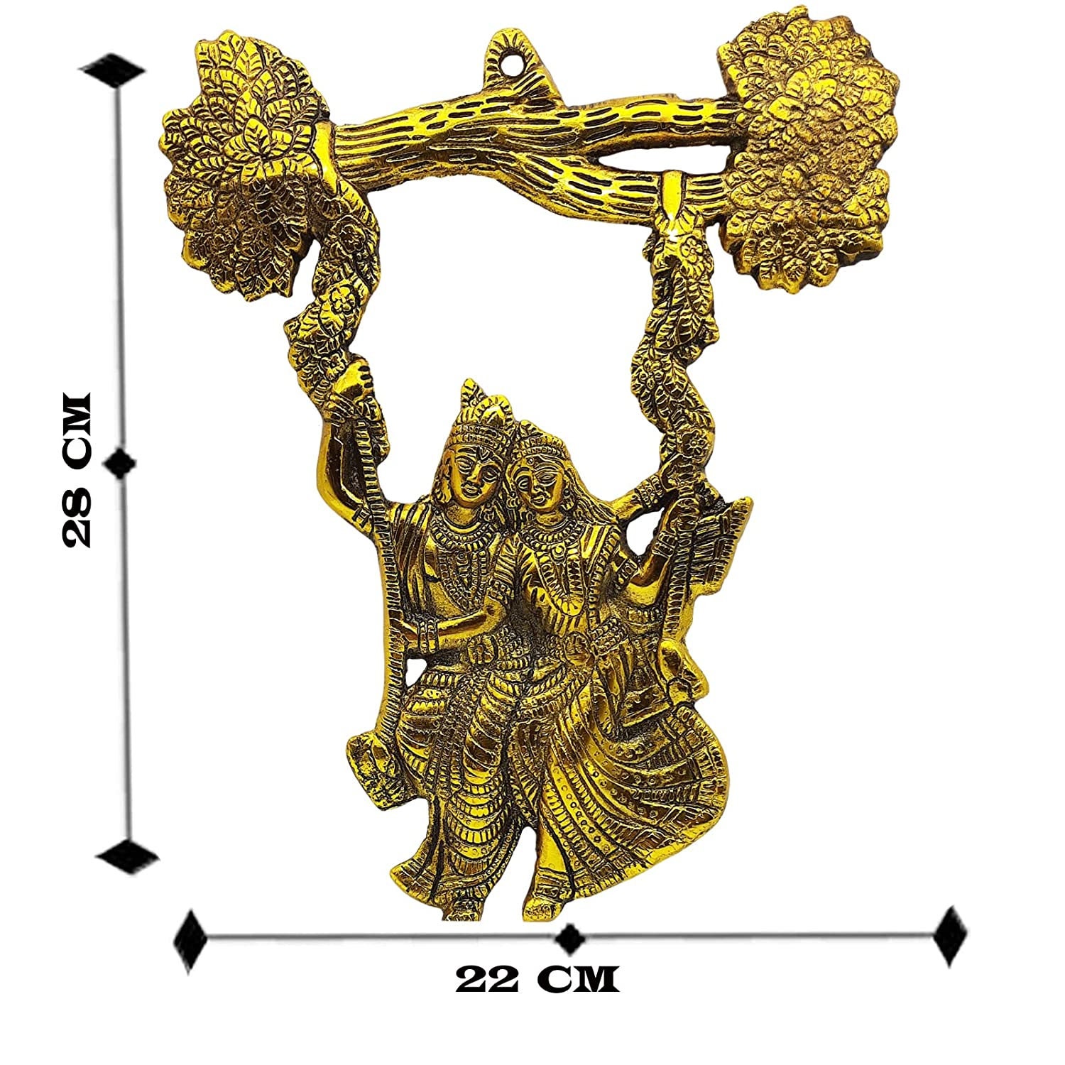 Metal Wall Hanging Radha Krishna Tree Jhula Swings Decorative - Etsy