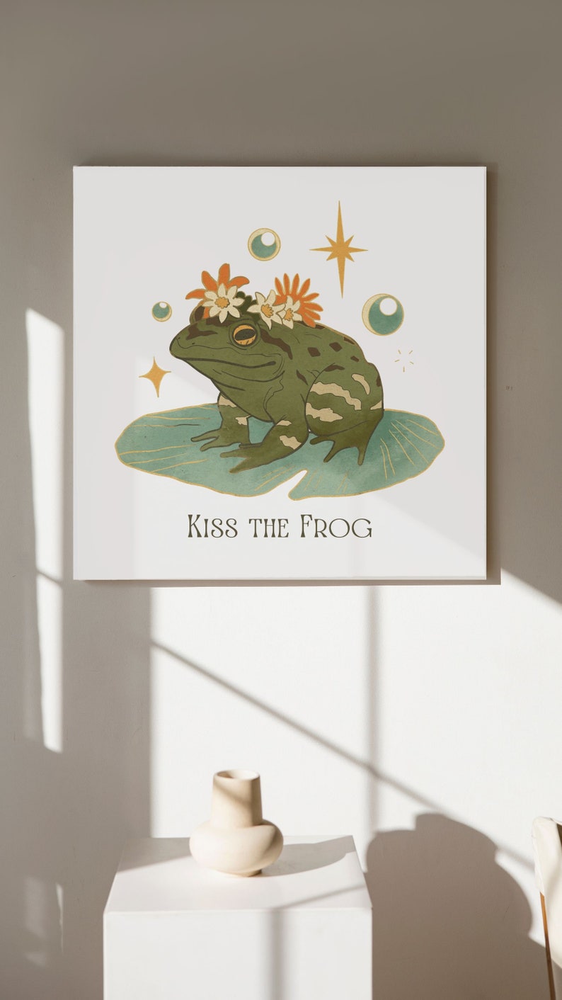 Cottage Core Frog Sublimation Design PNG Hippie Boho Retro - Etsy