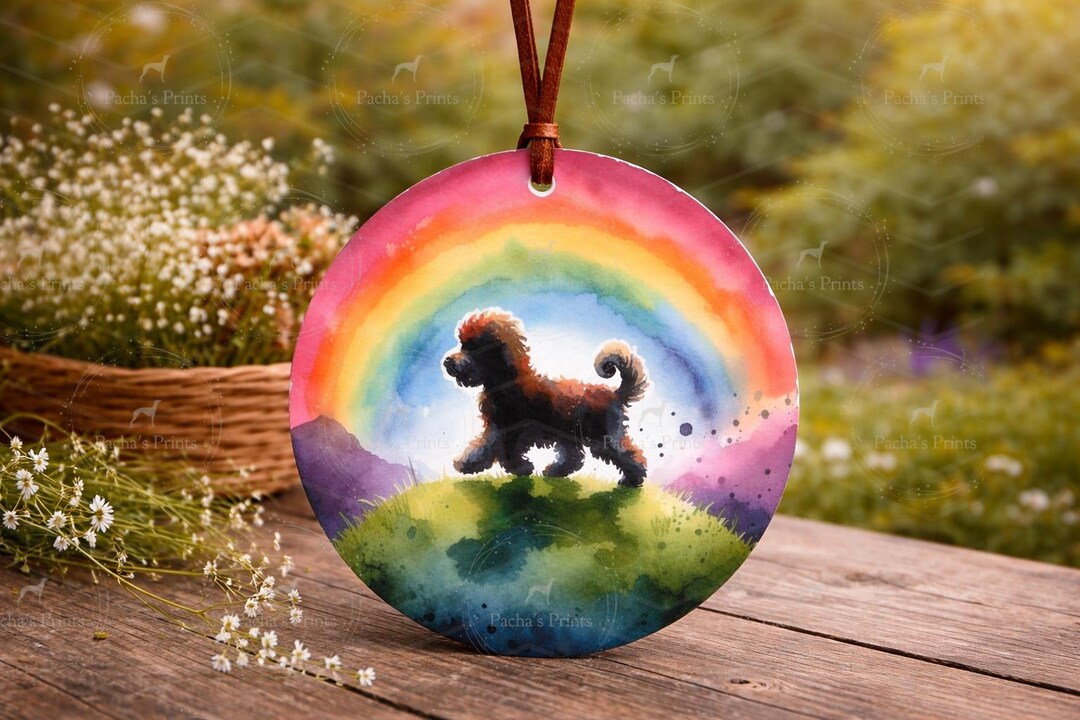 Cockapoo Dog Memorial Ornament, Rainbow Bridge, Dog Mum Gift - Etsy