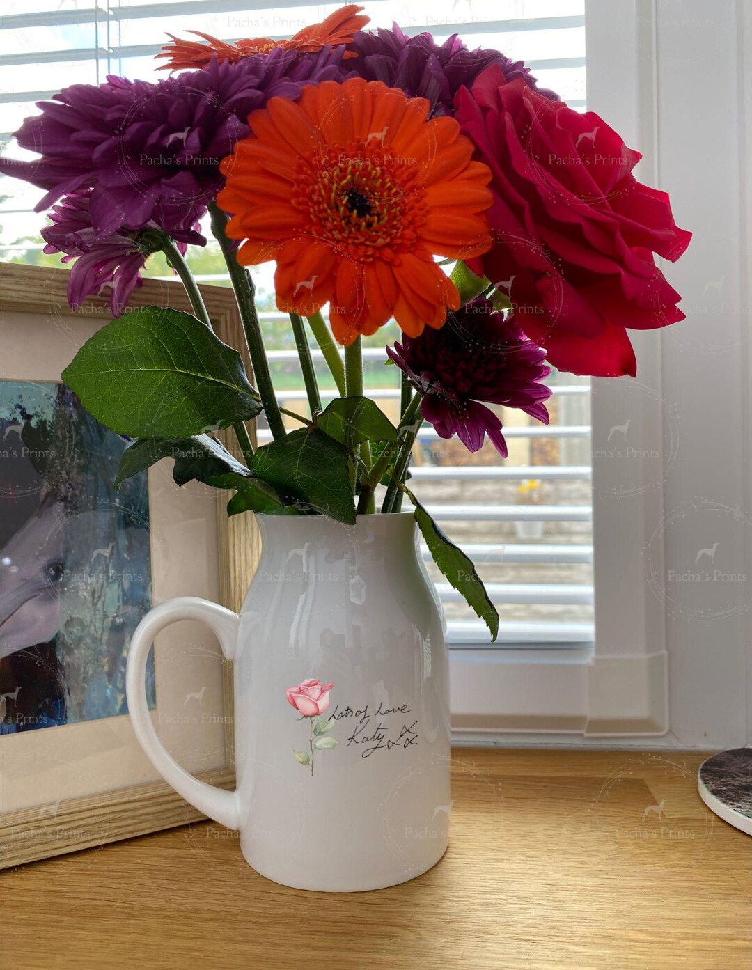 Actual Handwriting Gift, Handwriting Keepsake, Personalised Flower Vase ...