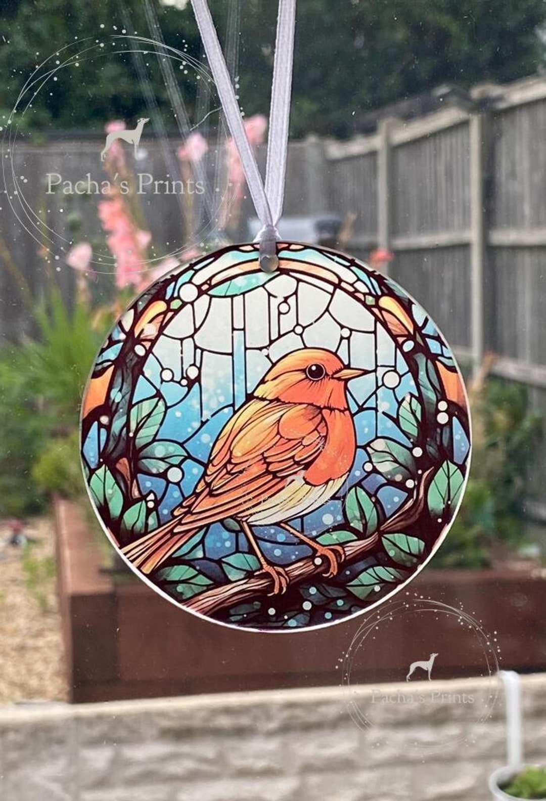 Stained Glass Acrylic Robin Sun Catcher, Robin Gifts, Robin Christmas ...