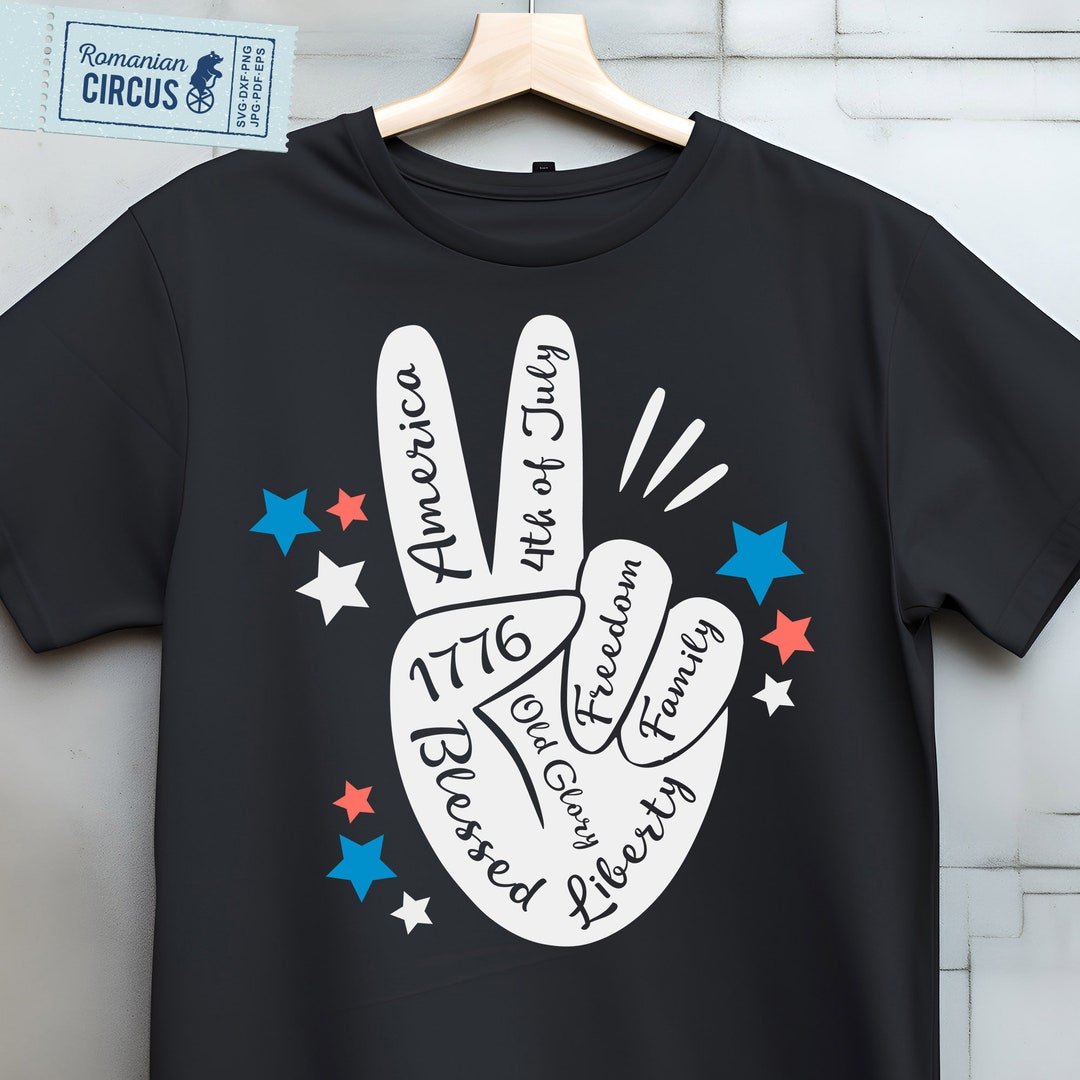 Patriotic Peace Sign PNG, SVG, America Svg, Patriotic Wordings Svg ...