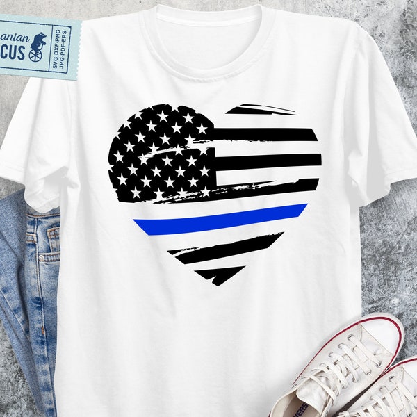 Thin Blue Line Svg - Etsy