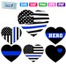 Thin Blue Line Heart Svg Bundle, 6 Blue Line Designs Svg, Png, Dxf ...