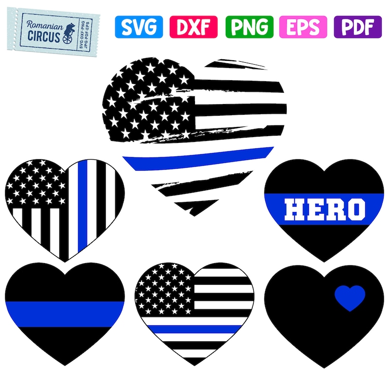 Thin Blue Line Svg - Etsy