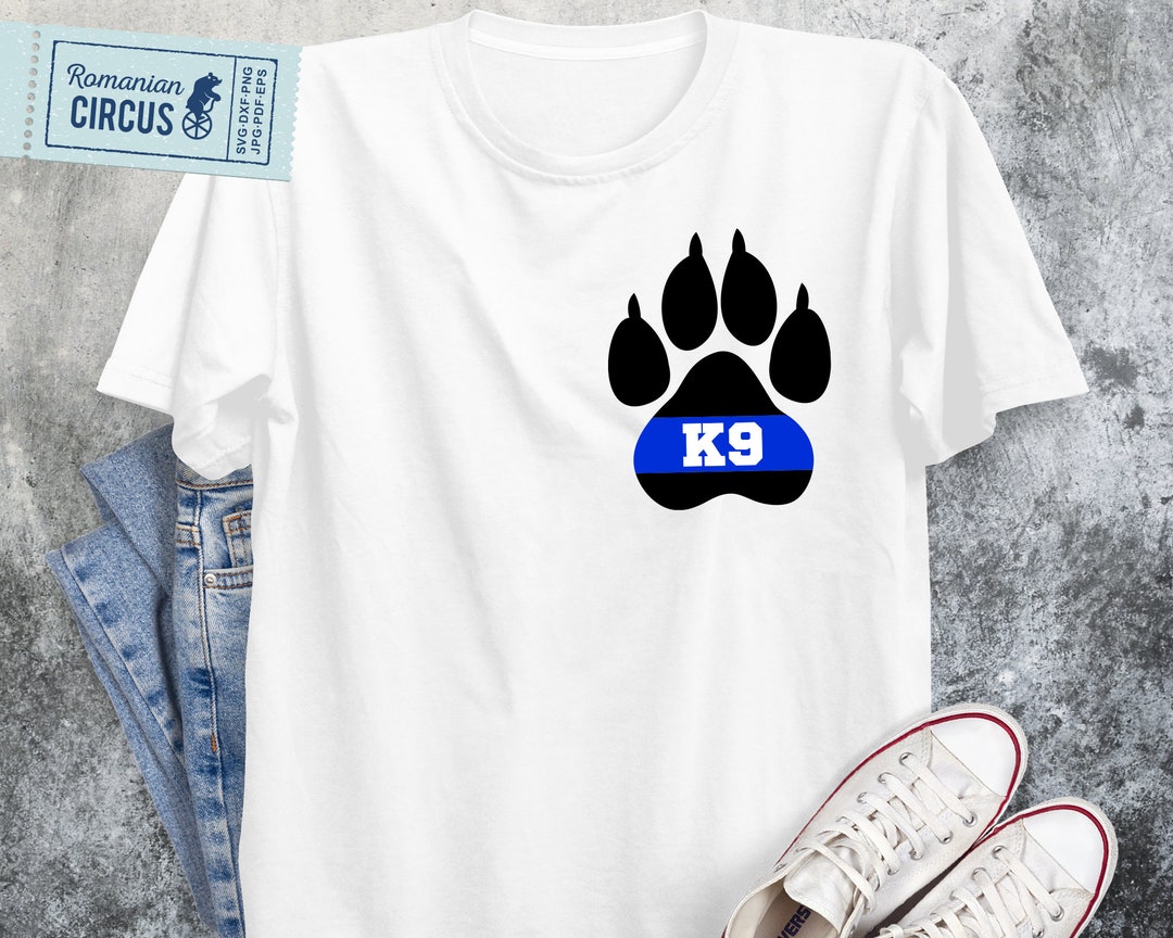 K9 Svg, Thin Blue Line Paw Svg, Police Dog Svg, Png, Jpg, Dxf ...