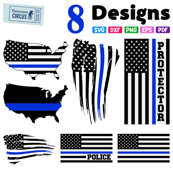 Blue Line Svg - Etsy