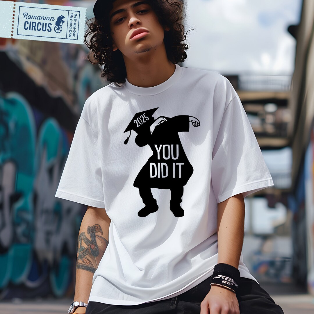 Dabbing Grad Svg, Png, Graduate 2025 Shirt Svg, Graduation 2025 Svg ...