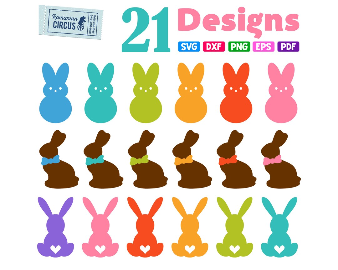 Easter Bunny Svg, Png Bundle, Chocolate Bunny Svg, Easter Peeps Svg ...