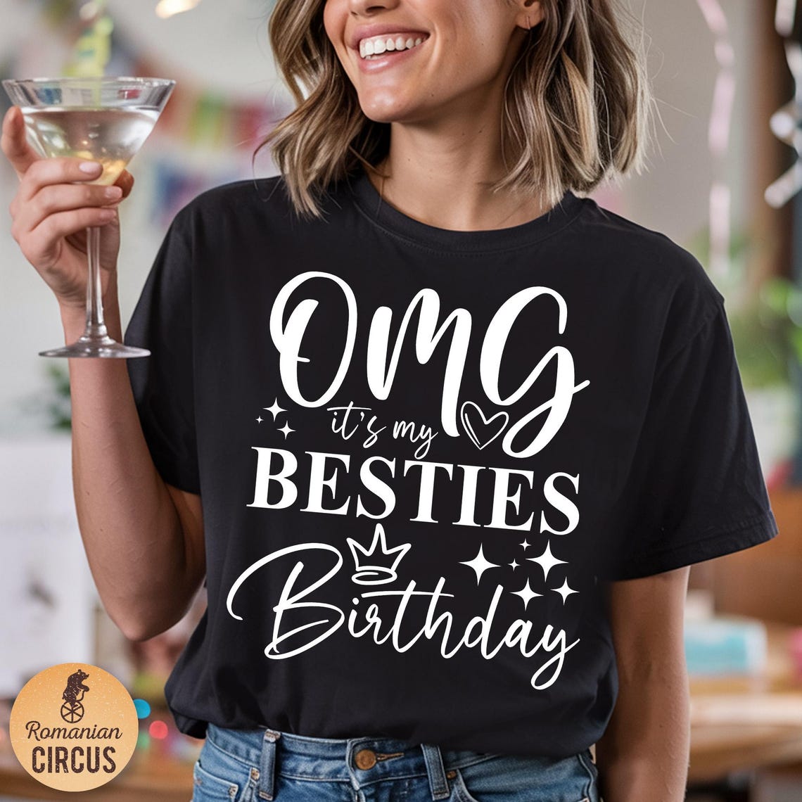 OMG It's My Besties Birthday Svg, Png, Birthday Party Shirt Svg, Black ...