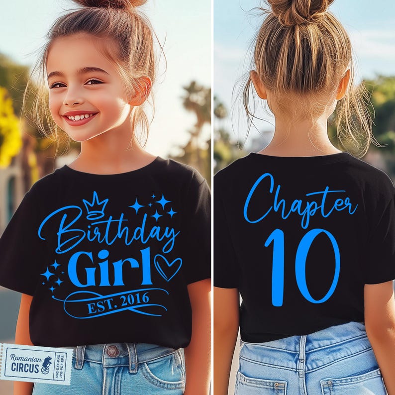 10th Birthday Girl SVG Bundle | Chapter 10 Front & Back Design | 4 ...