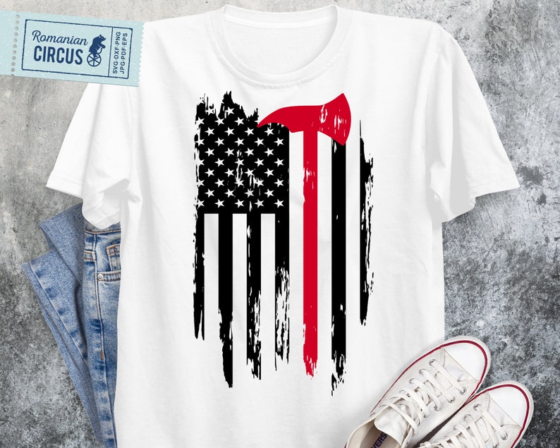 Thin Red Line Svg Red Line Flag Svg Firefighter Svg - Etsy