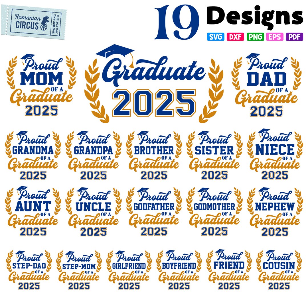 Proud Family of A Graduate Svg, Png, Class of 2025 Svg, Proud Mom of ...