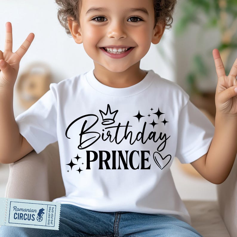 Birthday Prince SVG, PNG, Birthday Boy Shirt Svg, Boy Birthday Shirt ...