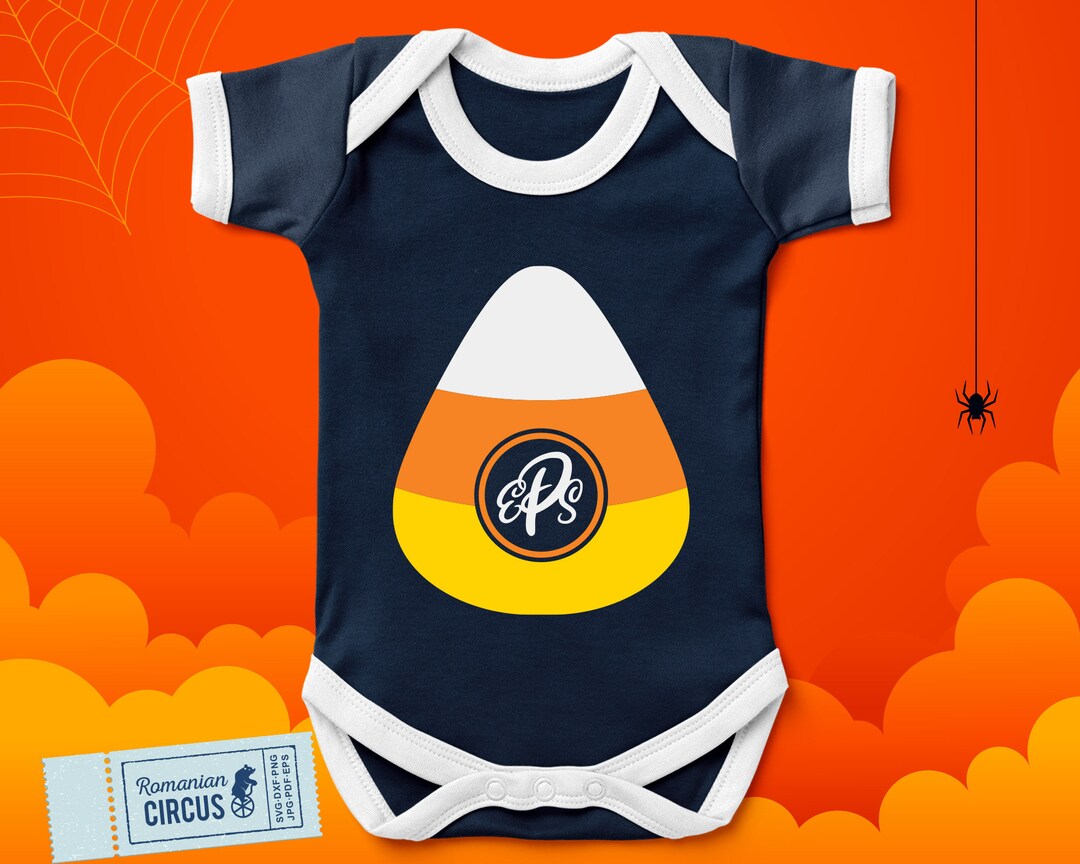 Candy Corn Monogram Svg Png Halloween Svg Personalize - Etsy