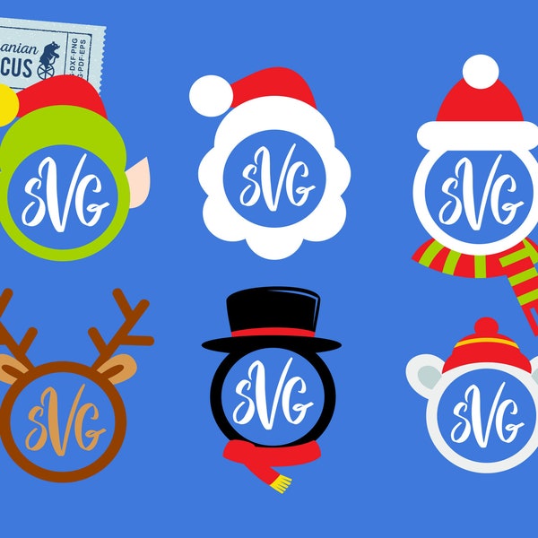 Christmas Monogram Letter Svg - Etsy