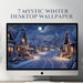 Digital Mystic Snow Village Wallpaper | Winter HD Background | Dark ...