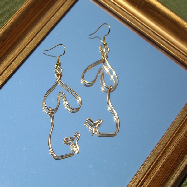 Wire Earrings Female Body - Etsy