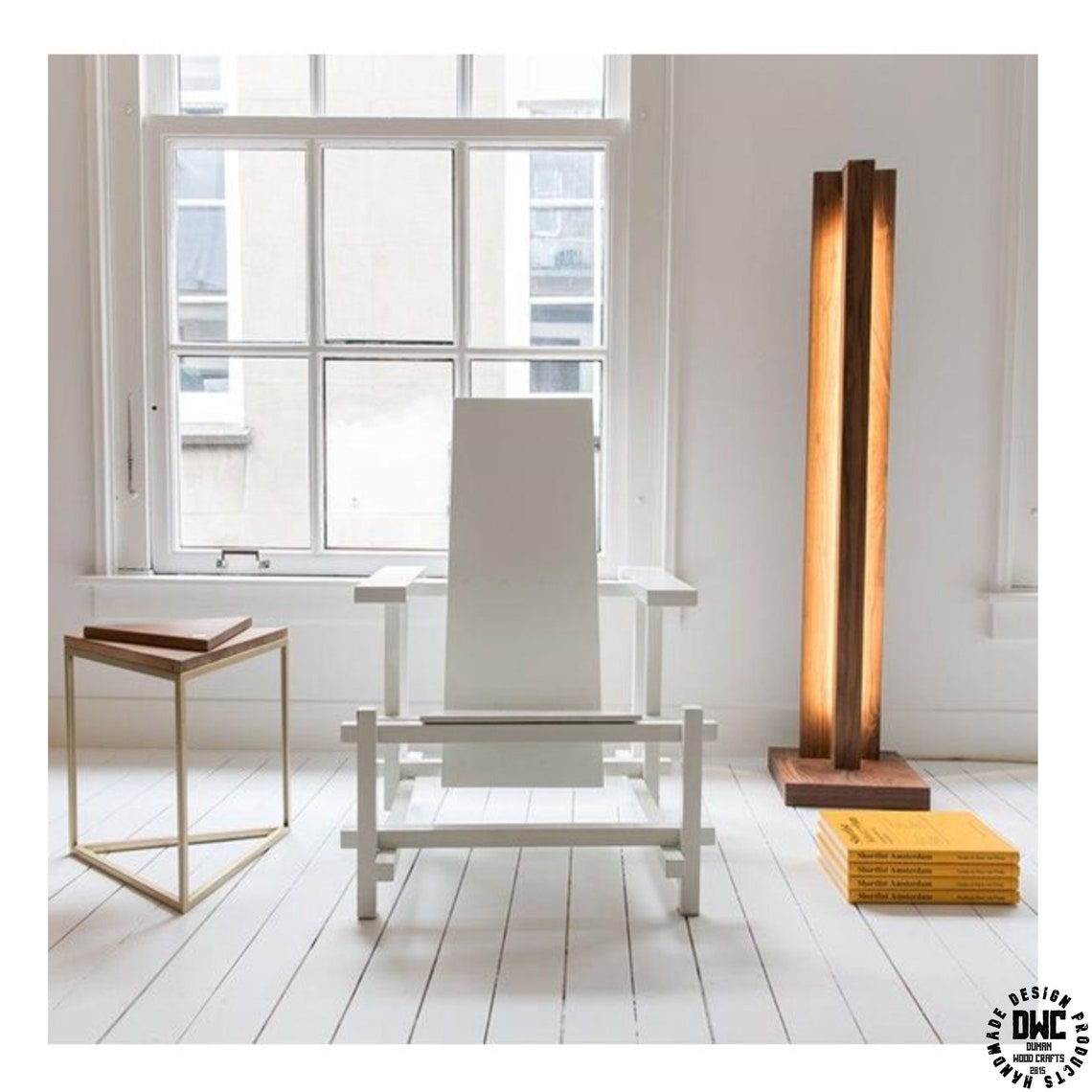 Rustic Handmade Wood Led Floor Lamp Wooden Floor Light - Etsy UK