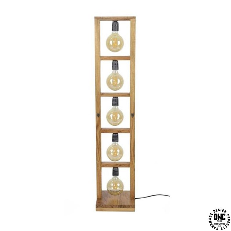 Rustic Handmade Wood Floor Lamp Wooden Light Decor Modern - Etsy Canada