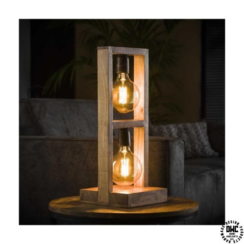 Rustic Natural Wood Table Lamp - Etsy