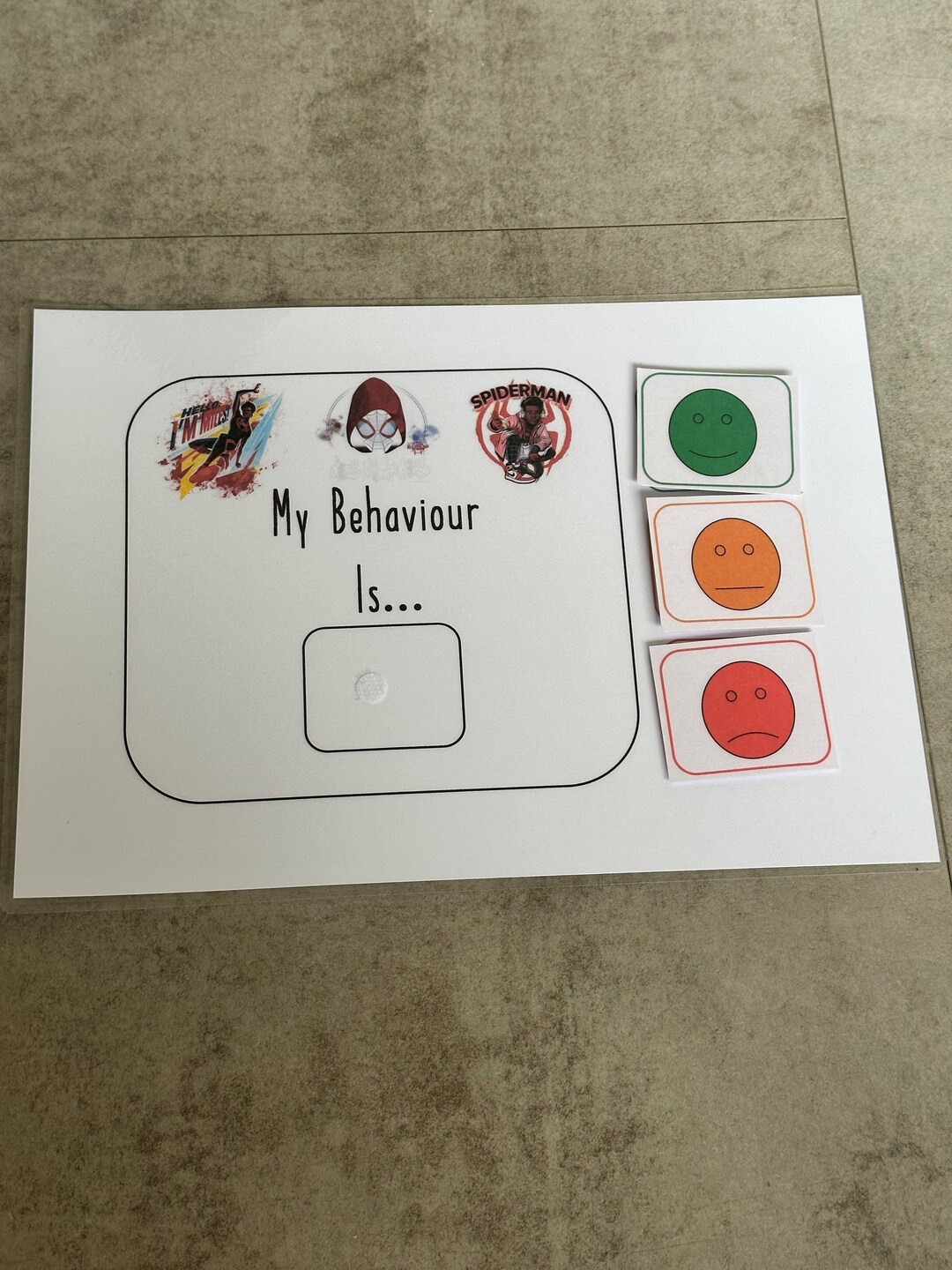 Spider Man Traffic Light System Behaviour Chart - Etsy