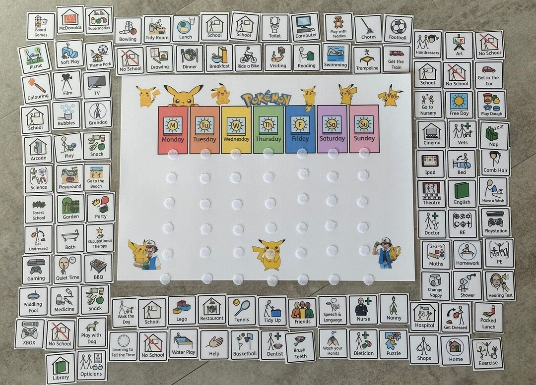 Pikachu Pokémon Ash Gotta Catch Them All SEN ADHD Autism Asd PEC Visual ...